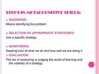 The metacognitive process | PPTX