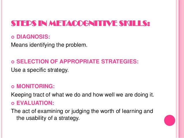 The Metacognitive Process