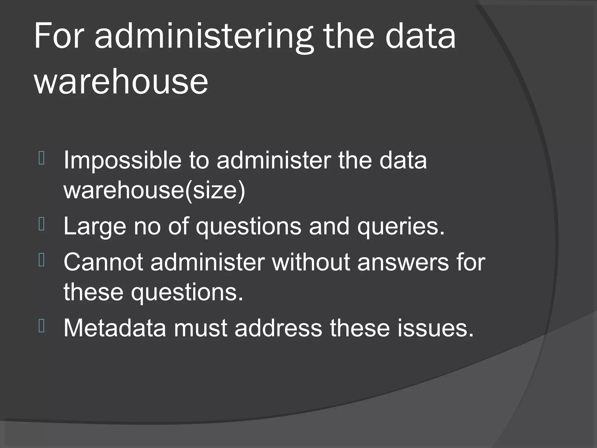 Metadata in data warehouse | PPT