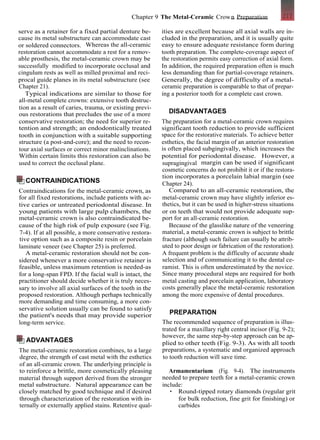The metal ceramic crown preparation | PDF
