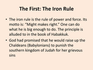 The metal rules governing life | PPTX