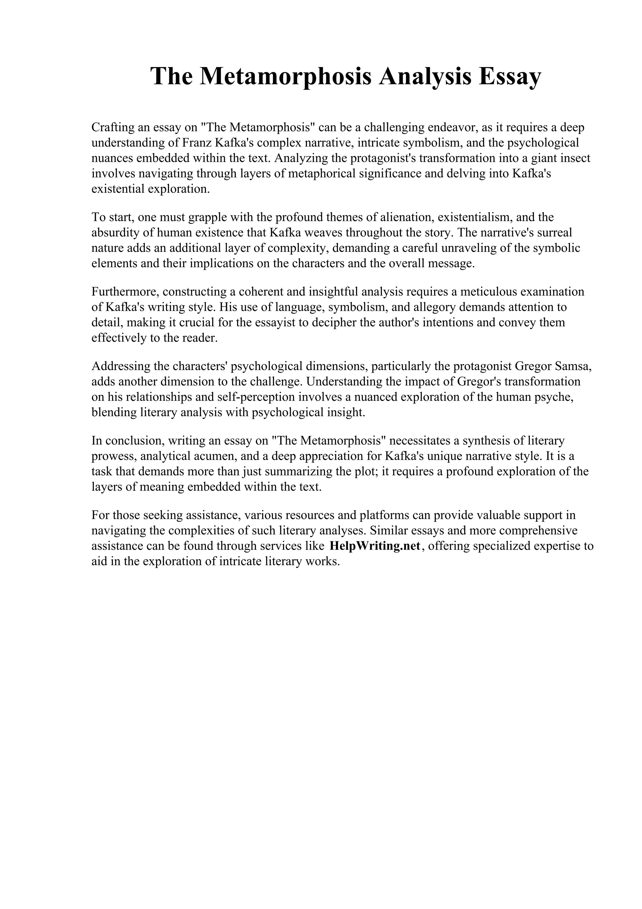 The Metamorphosis Analysis Essay.pdf