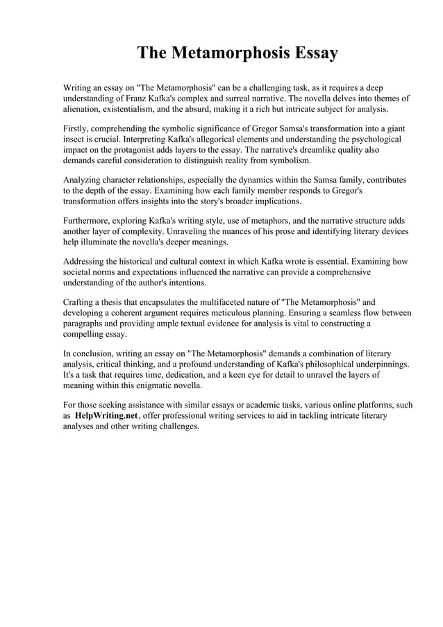 The Metamorphosis Essay.pdf