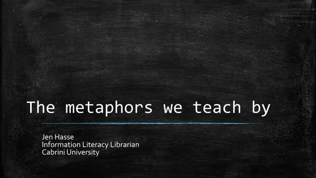 Building a bridge: Using metaphor to teach Information Literacy Fun ...