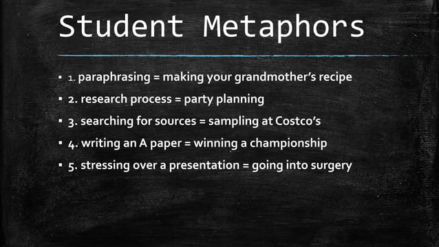 Building a bridge: Using metaphor to teach Information Literacy Fun | PPT