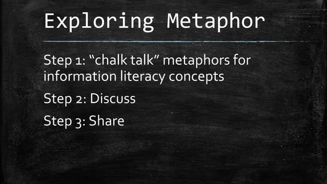 Building a bridge: Using metaphor to teach Information Literacy Fun | PPT