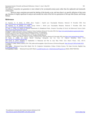 The Metaphysical school of Poetry of the Seventeenth Century | PDF