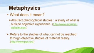 The metaphysics of moral values | PPTX