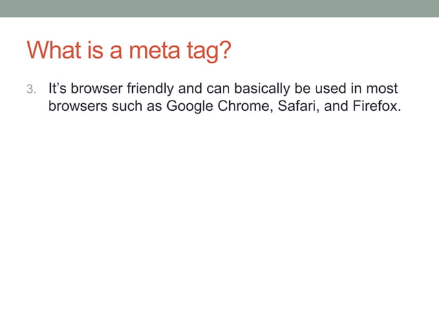 The meta tag | PPTX