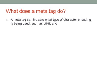 The meta tag | PPTX