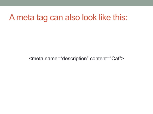 The meta tag | PPTX