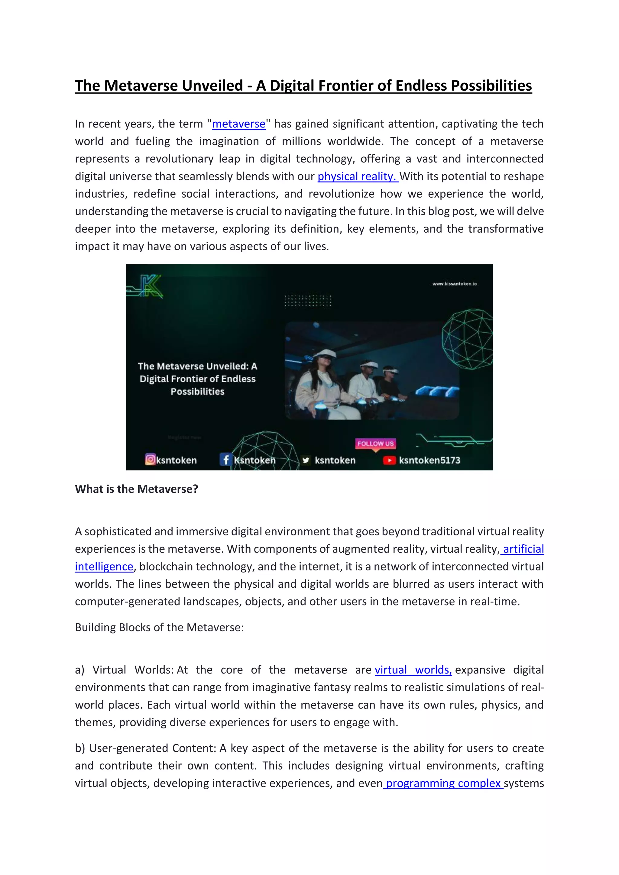 The Metaverse Unveiled - A Digital Frontier of Endless Possibilities.pdf