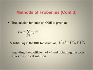 The method of frobenius | PPT