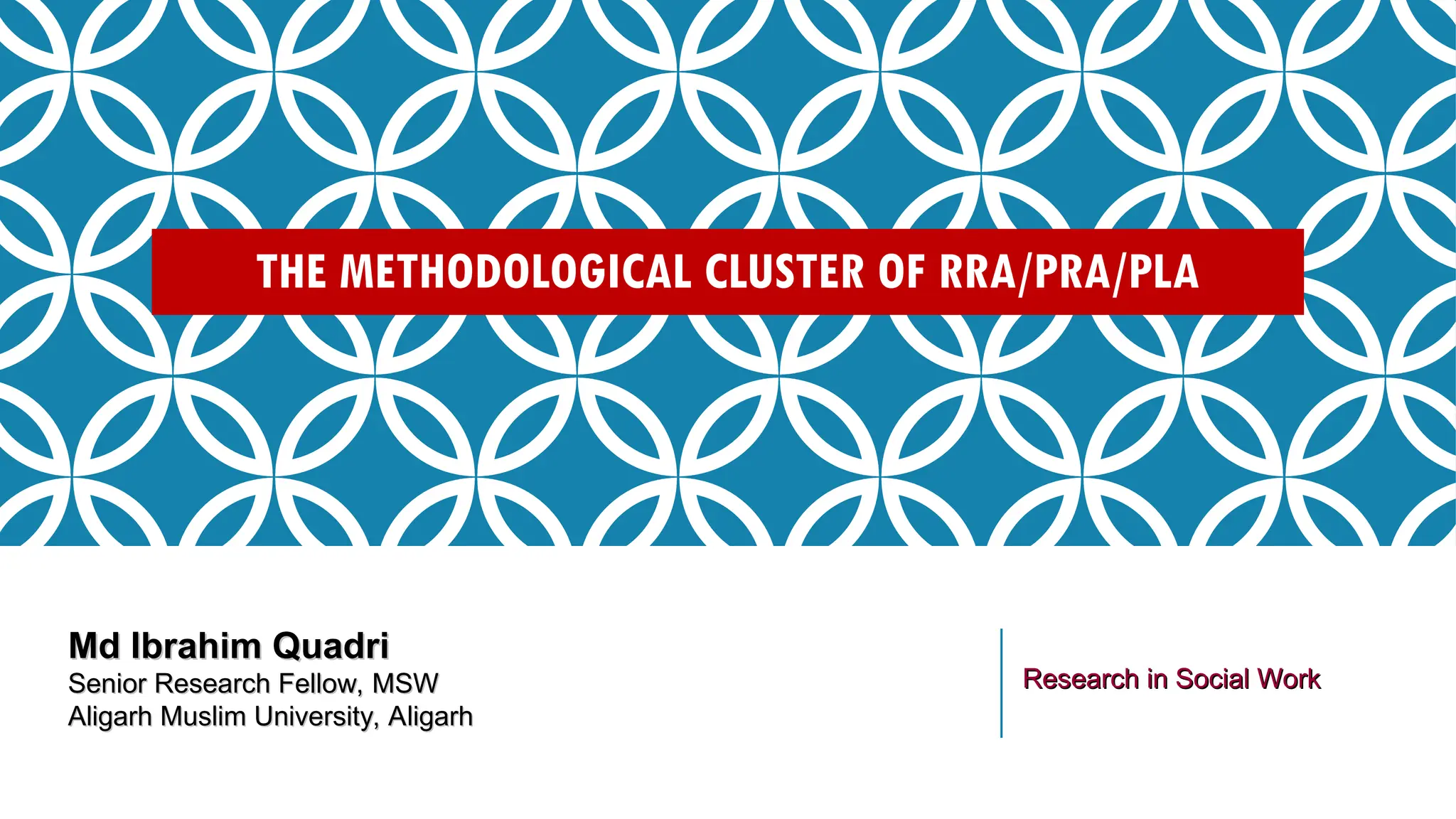The methodological cluster of RRA PRA and PLA.ppt