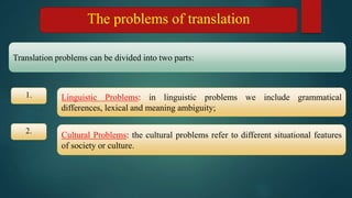 The methodology of translation with special reference to sanskrit to ...