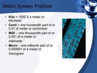The metric system | PPT | Physics | Science