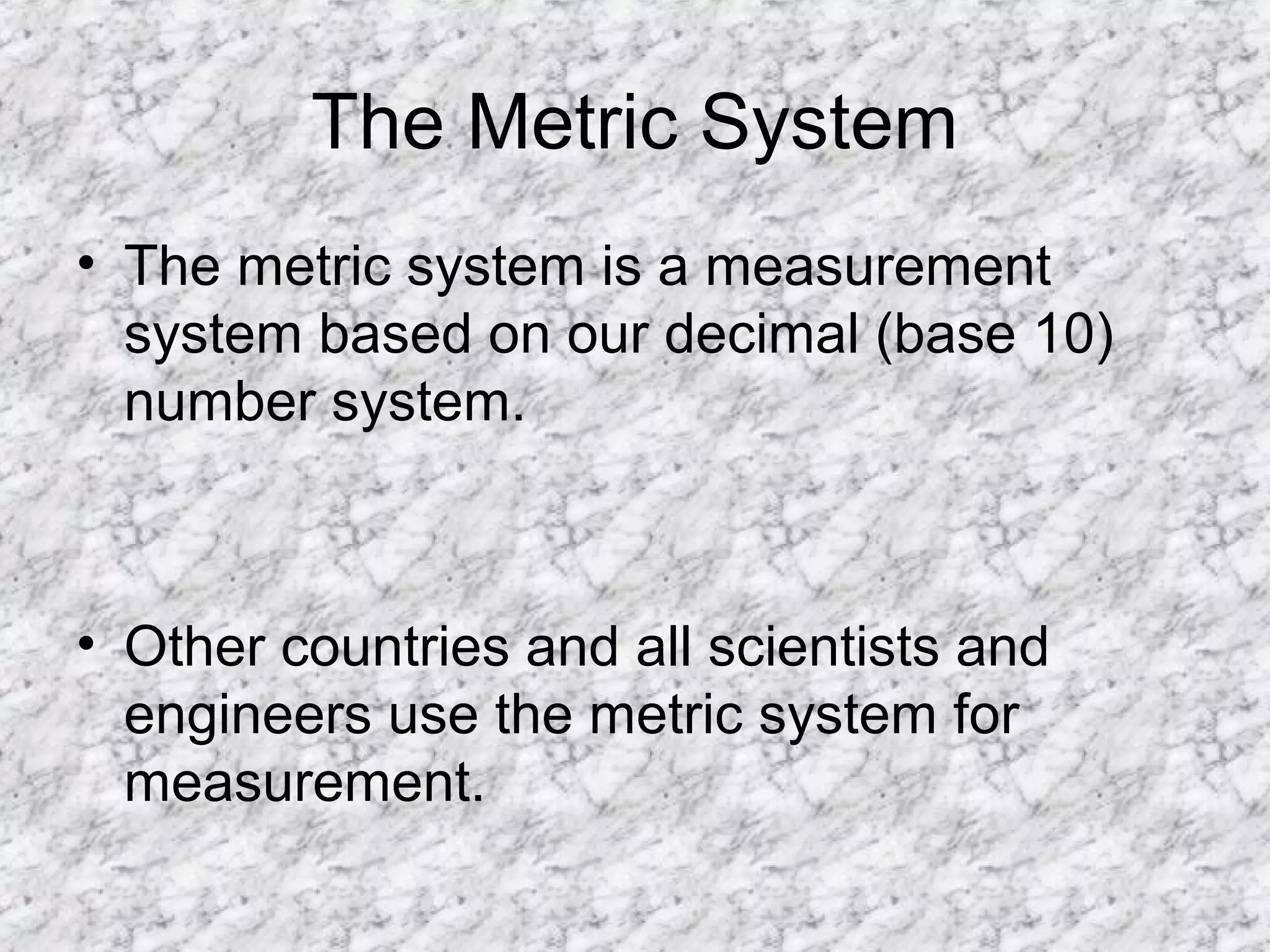 The metric system | PPT