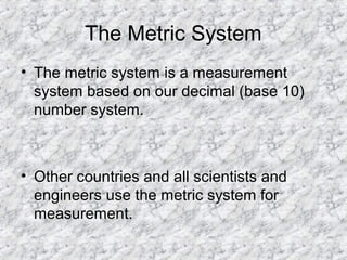 The metric system | PPT