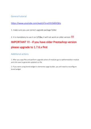 theme update instruction warehouse theme.docx