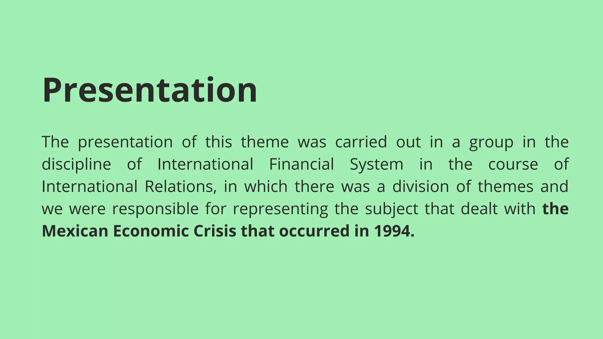 The Mexican economic crisis (1994) | PDF