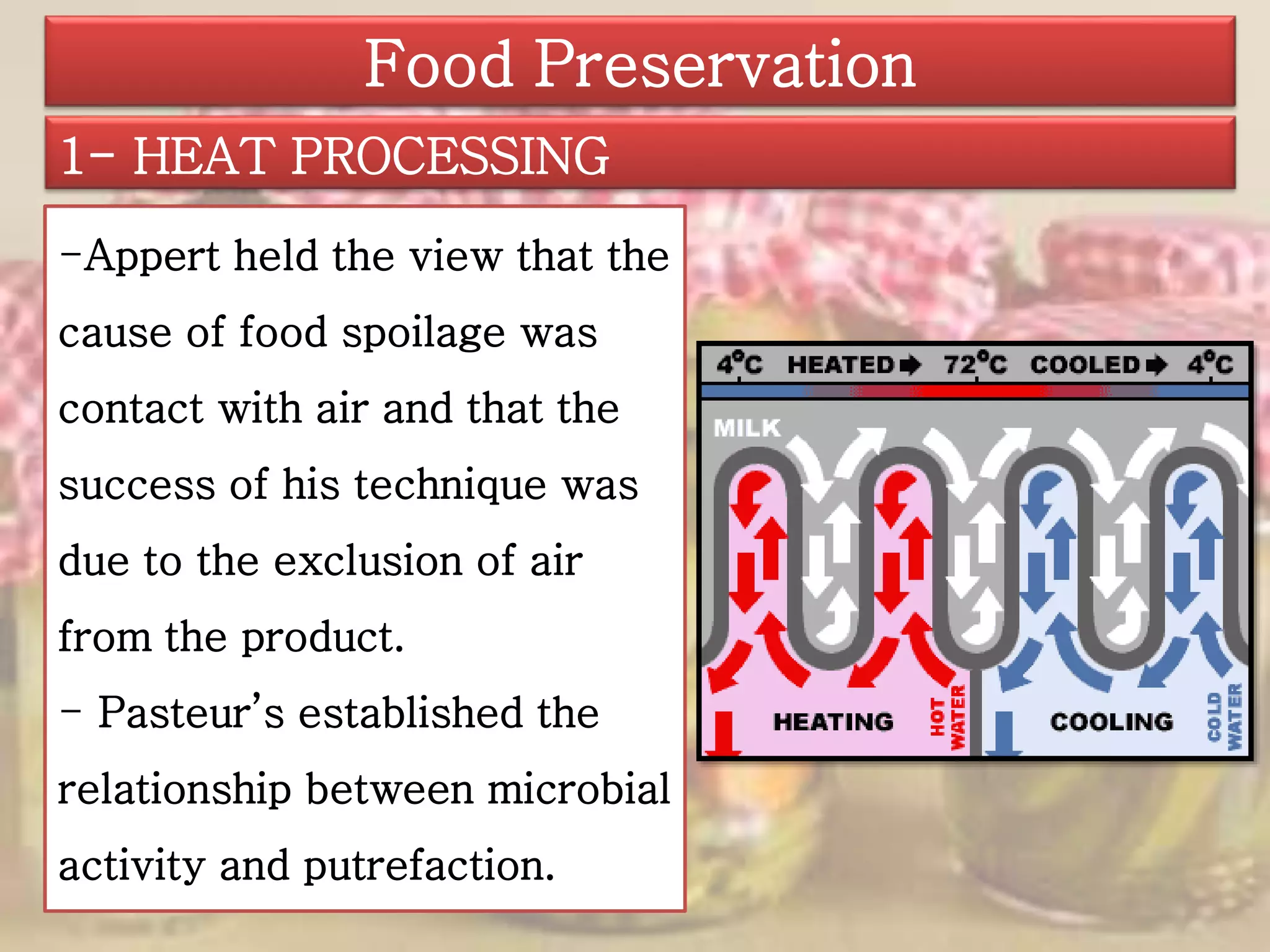 The microbiology of food preservation | PPTX