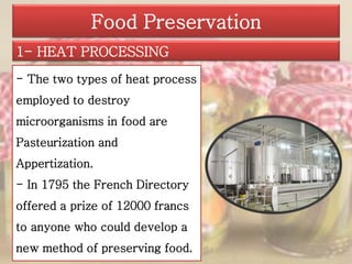 The microbiology of food preservation | PPTX
