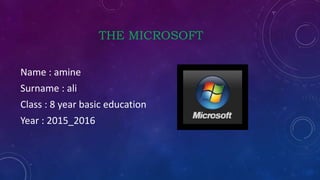 The microsoft | PPT