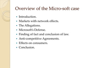The microsoft anti trust case | PPTX