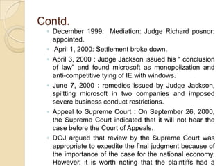 The microsoft anti trust case | PPTX