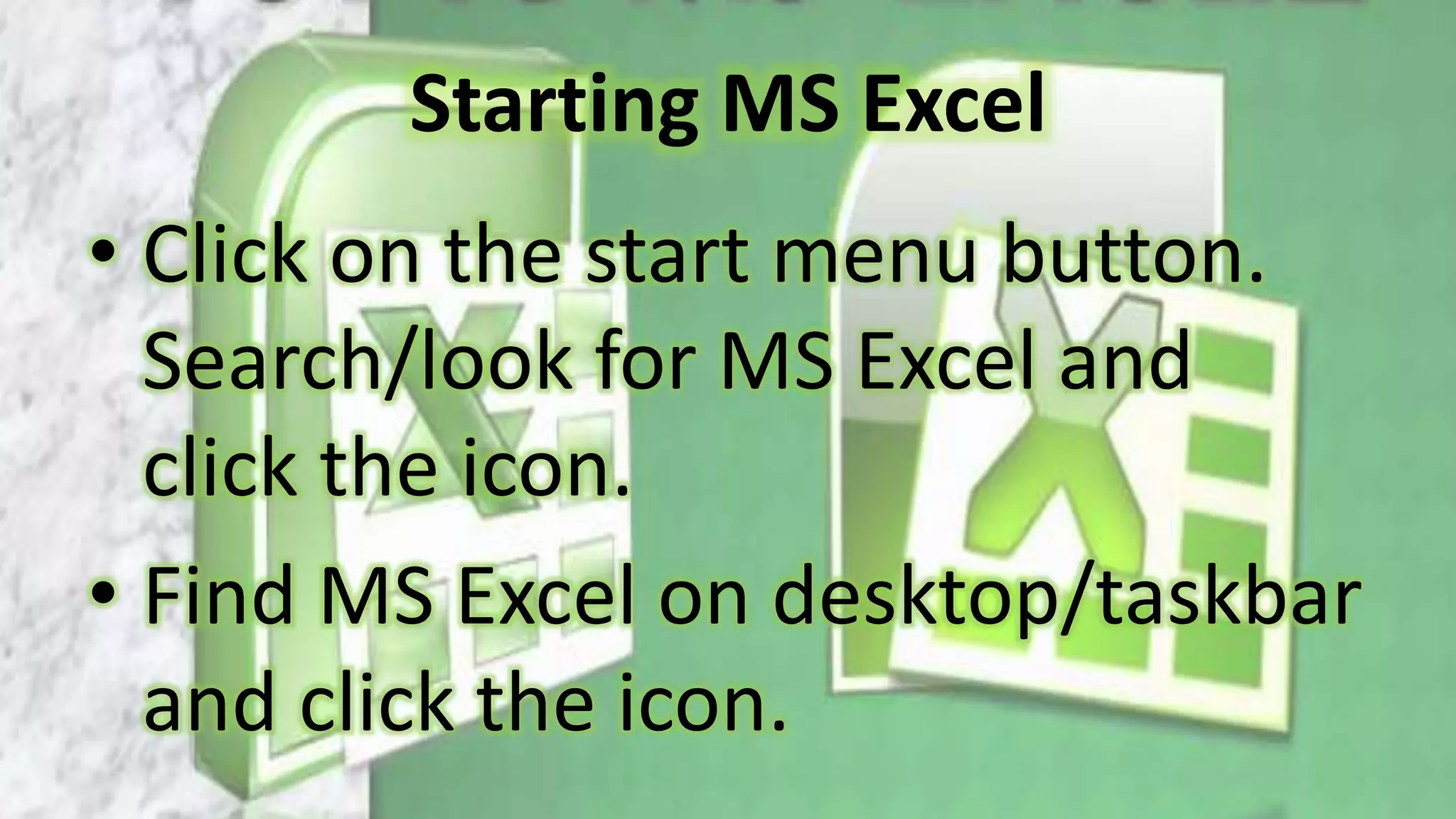 The Microsoft Excel Program | PPT