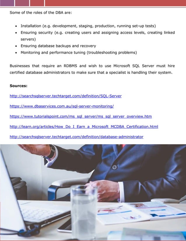 The Microsoft SQL Server: An Introductory Guide | PDF