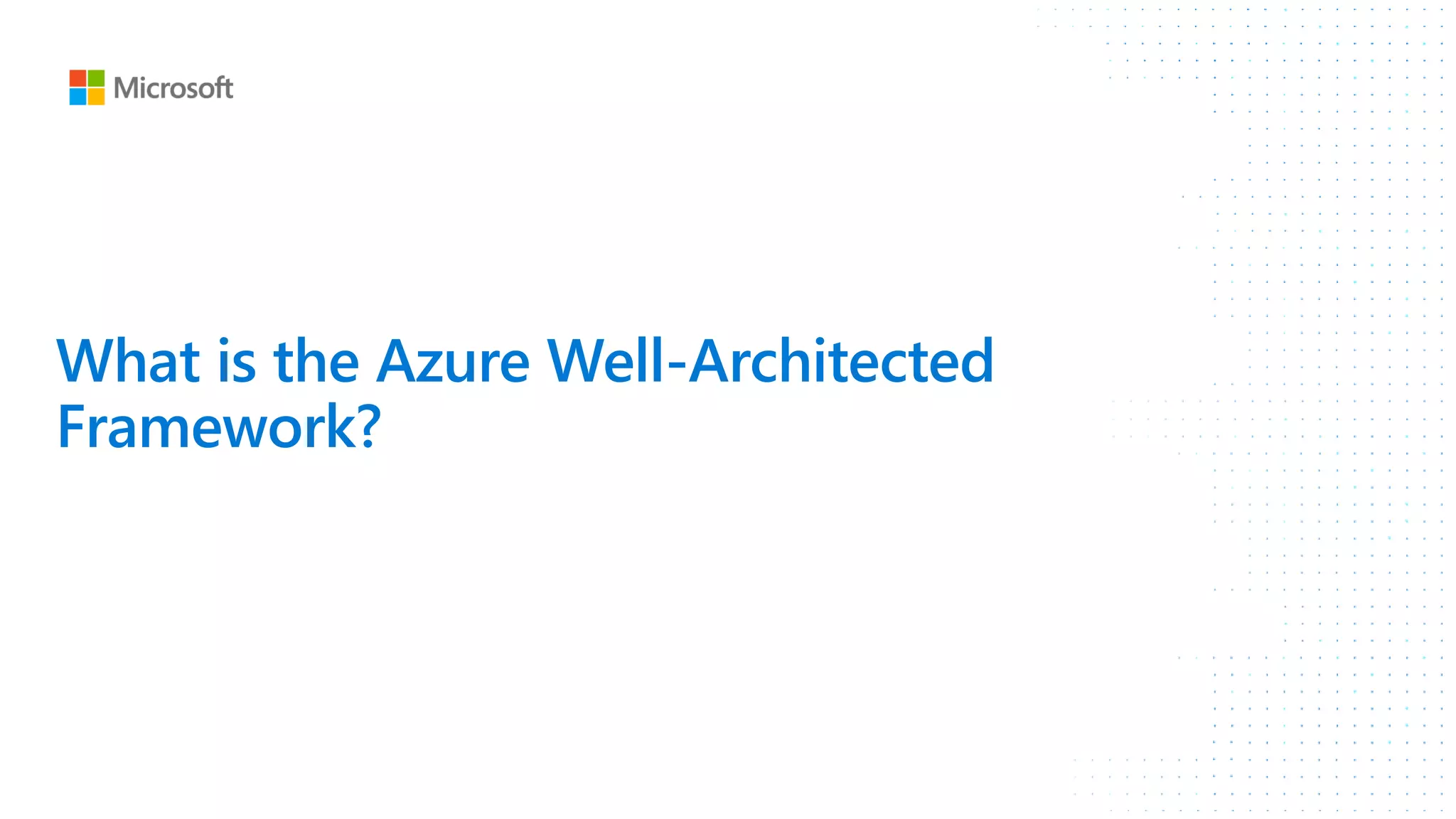The Microsoft Well Architected Framework For Data Analytics | PDF