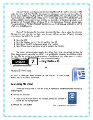 The microsoft windows desktop | DOCX