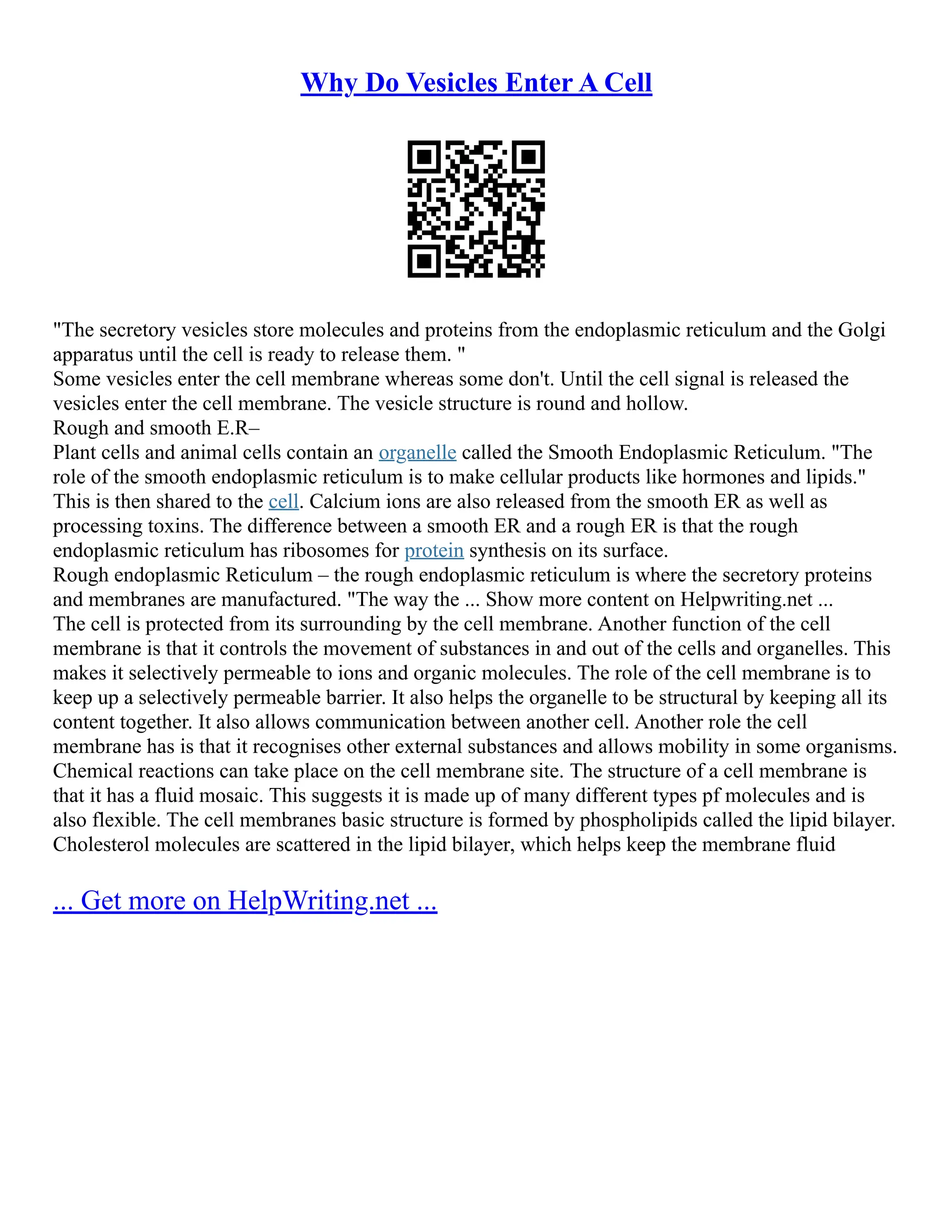 The Microstructure Of A Typical Animal Cell Essay | PDF | Biological ...