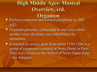 The middle ages | PPT | Classical Music | Music