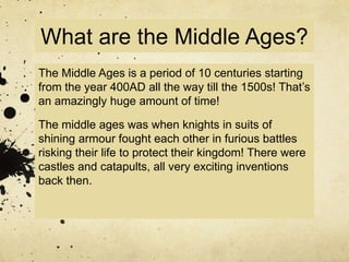 The middle ages | PPTX