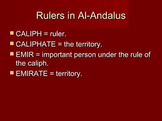 The middle ages (al andalus) | PPT | Islam | Religion & Spirituality