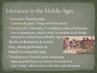 The middle ages intro | PPTX
