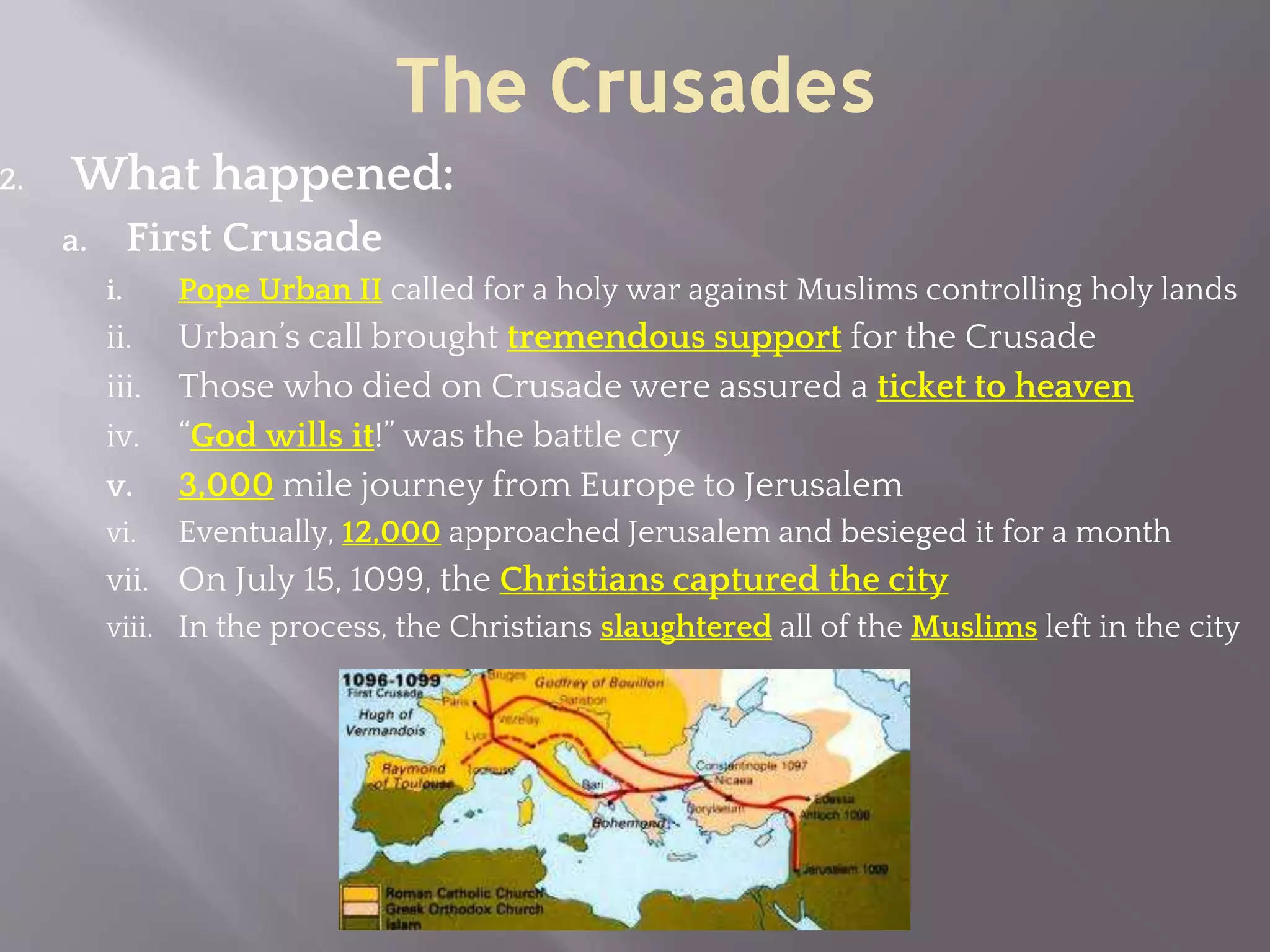 The middle ages outcome the crusades | PPT
