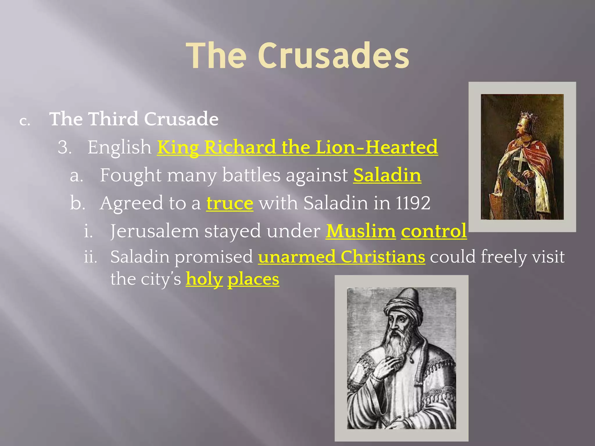The middle ages outcome the crusades | PPT