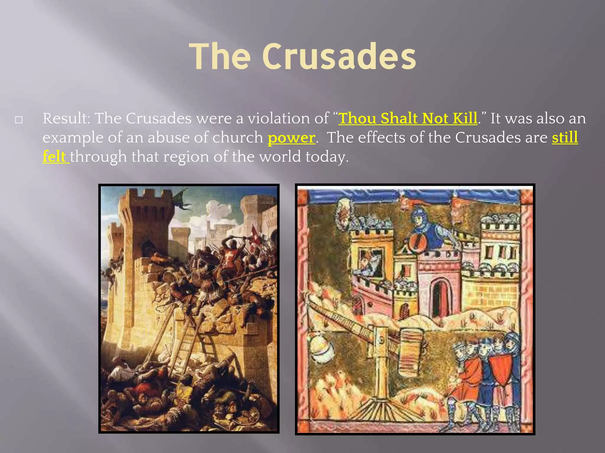 The middle ages outcome the crusades | PPT