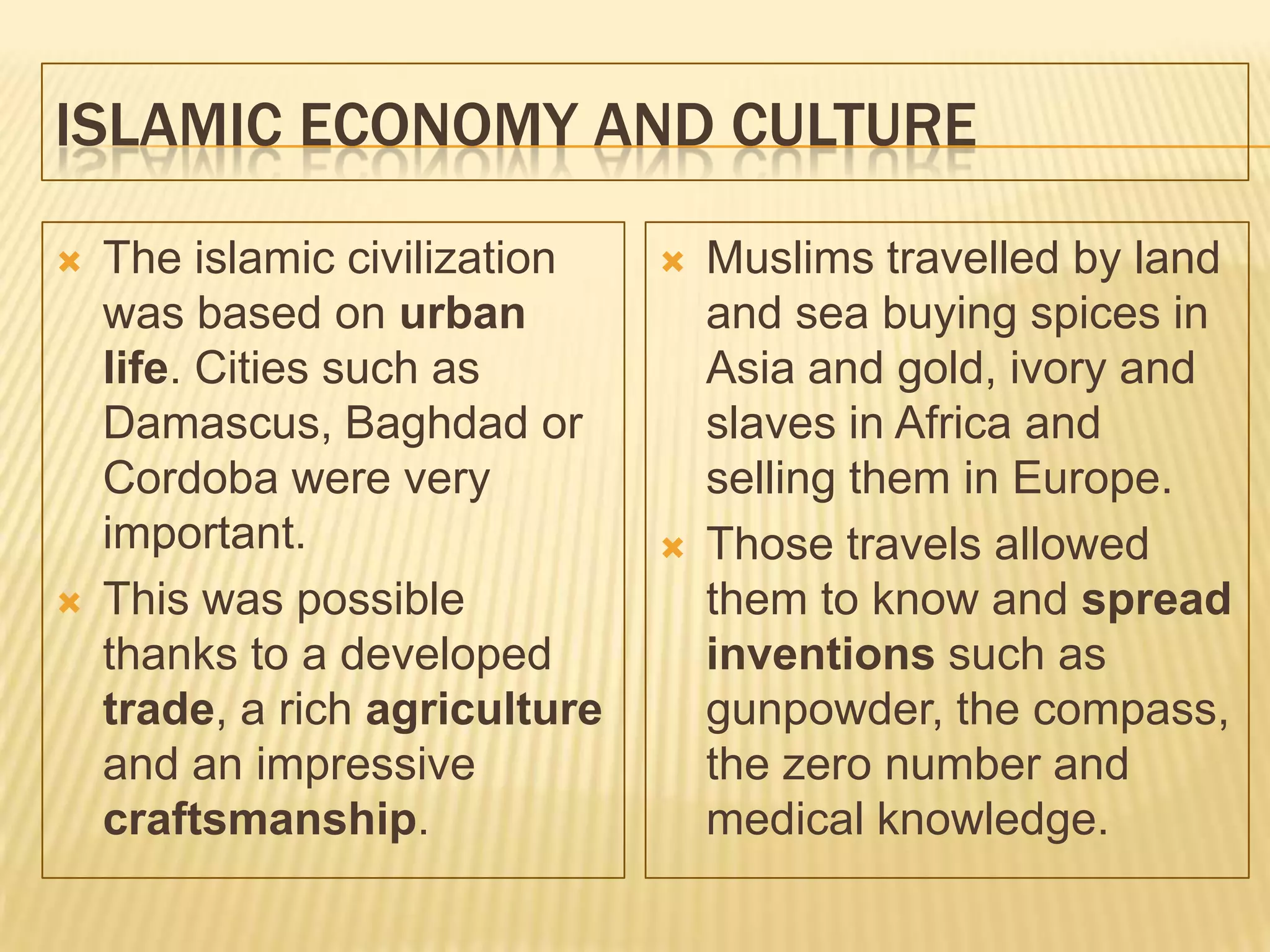 The Middle Ages. The Islamic Empire | PPTX