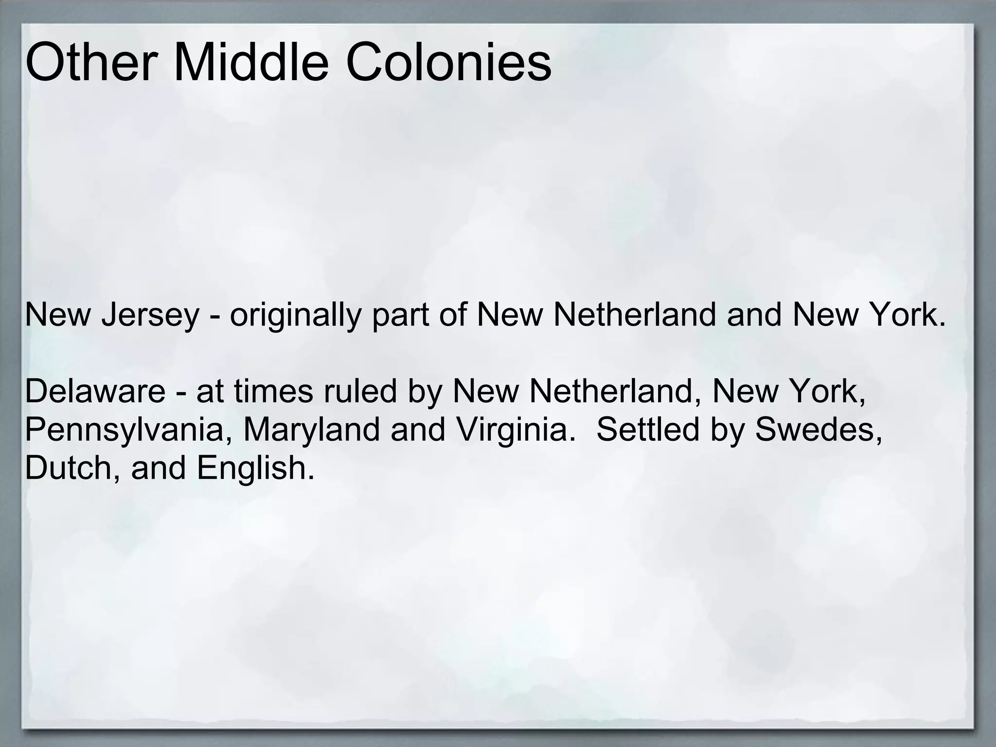 The middle colonies | PPT