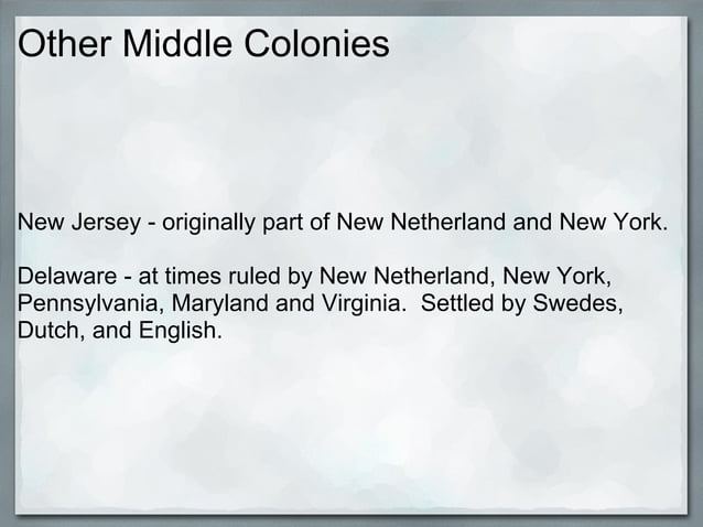 The middle colonies | PPT