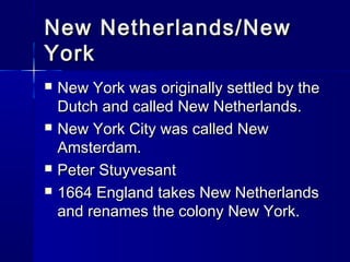 The middle colonies | PPT | Religion & Spirituality