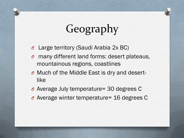 The Middle East- Introduction | PPTX