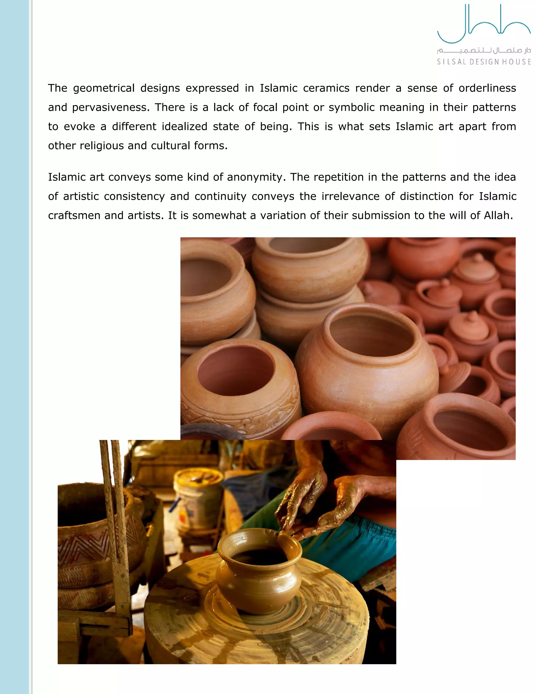 The Middle East in a Cup: Consistency and Anonymity in Islamic Patterns ...