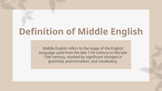 The Middle English Period Bonu.pccccccptx | PPTX