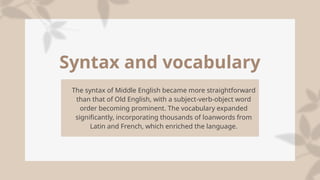 The Middle English Period Bonu.pccccccptx | PPTX