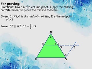 THE MIDLINE THEOREM-.pptx GRADE 9 MATHEMATICS THIRD QUARTER | PPTX